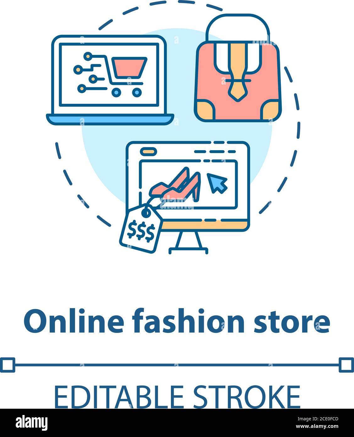 Online fashion store concept icon Stock Vector Image & Art - Alamy