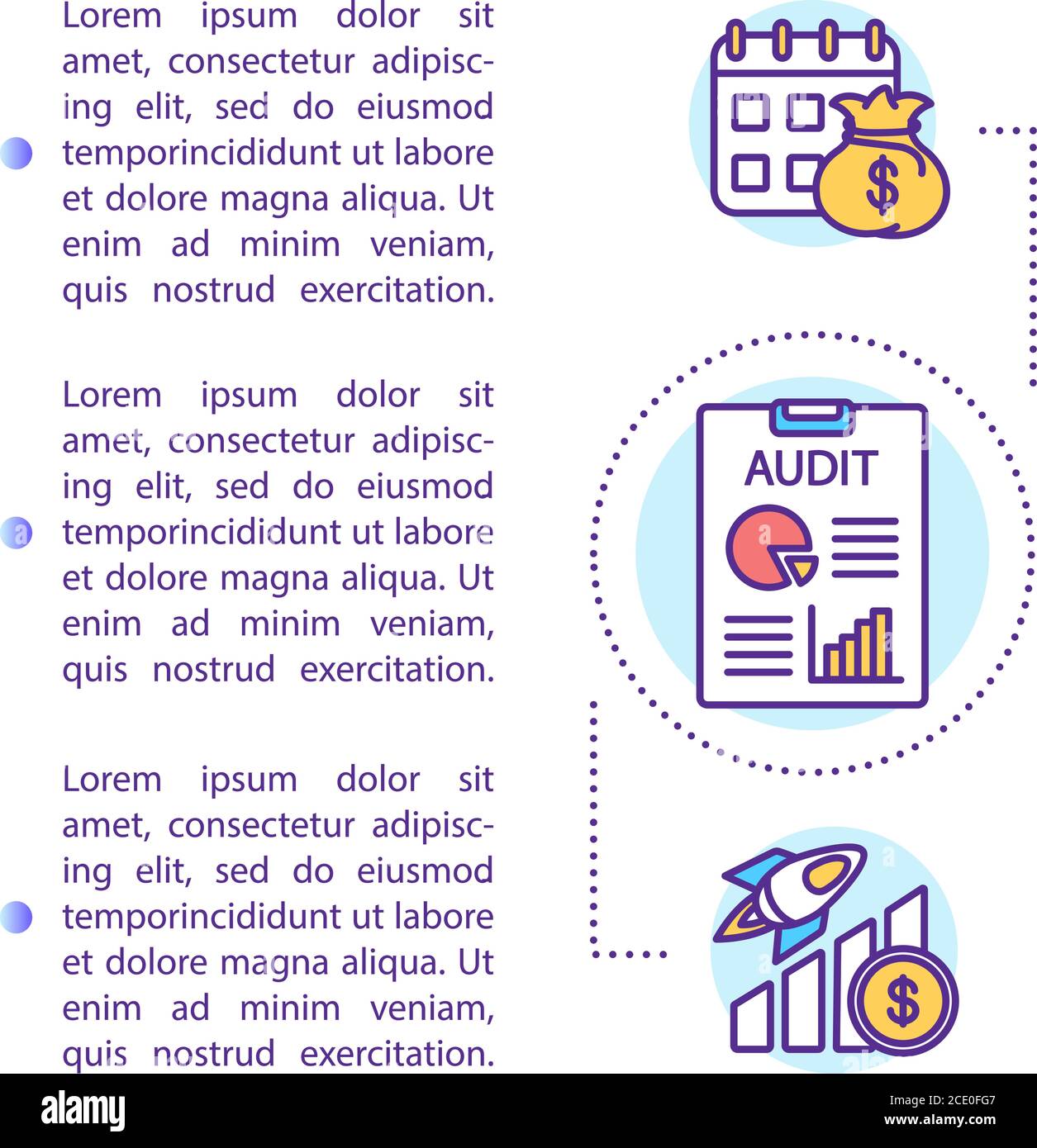 Financial audit concept icon with text Stock Vector Image & Art - Alamy