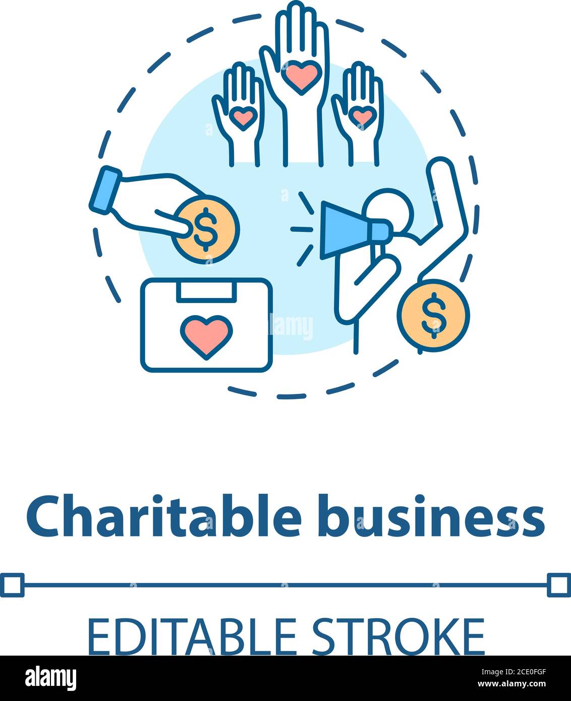 Charitable business concept icon Stock Vector Image & Art - Alamy