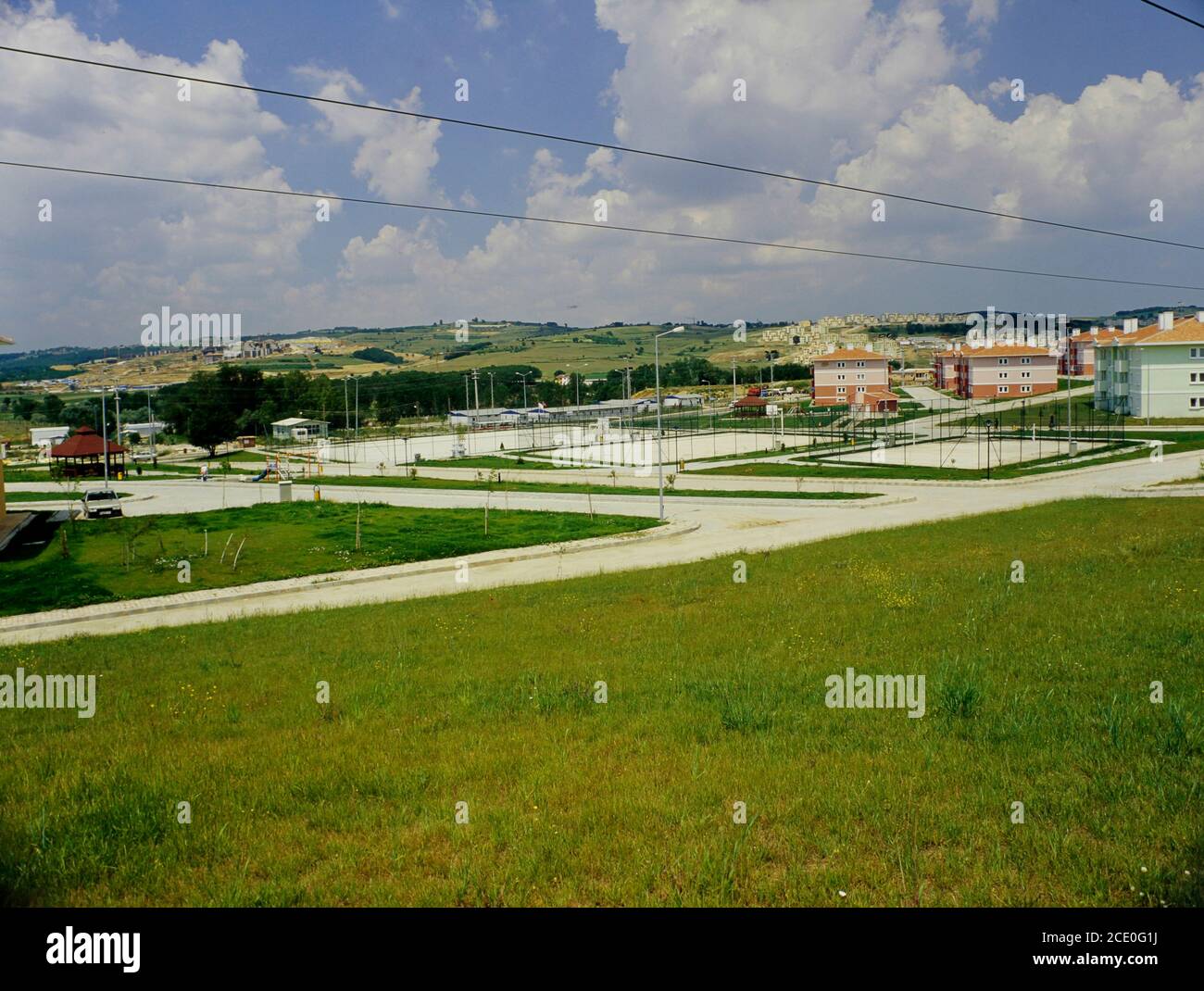 Specially produced robust buildings resistant to earthquakes. Modern ...