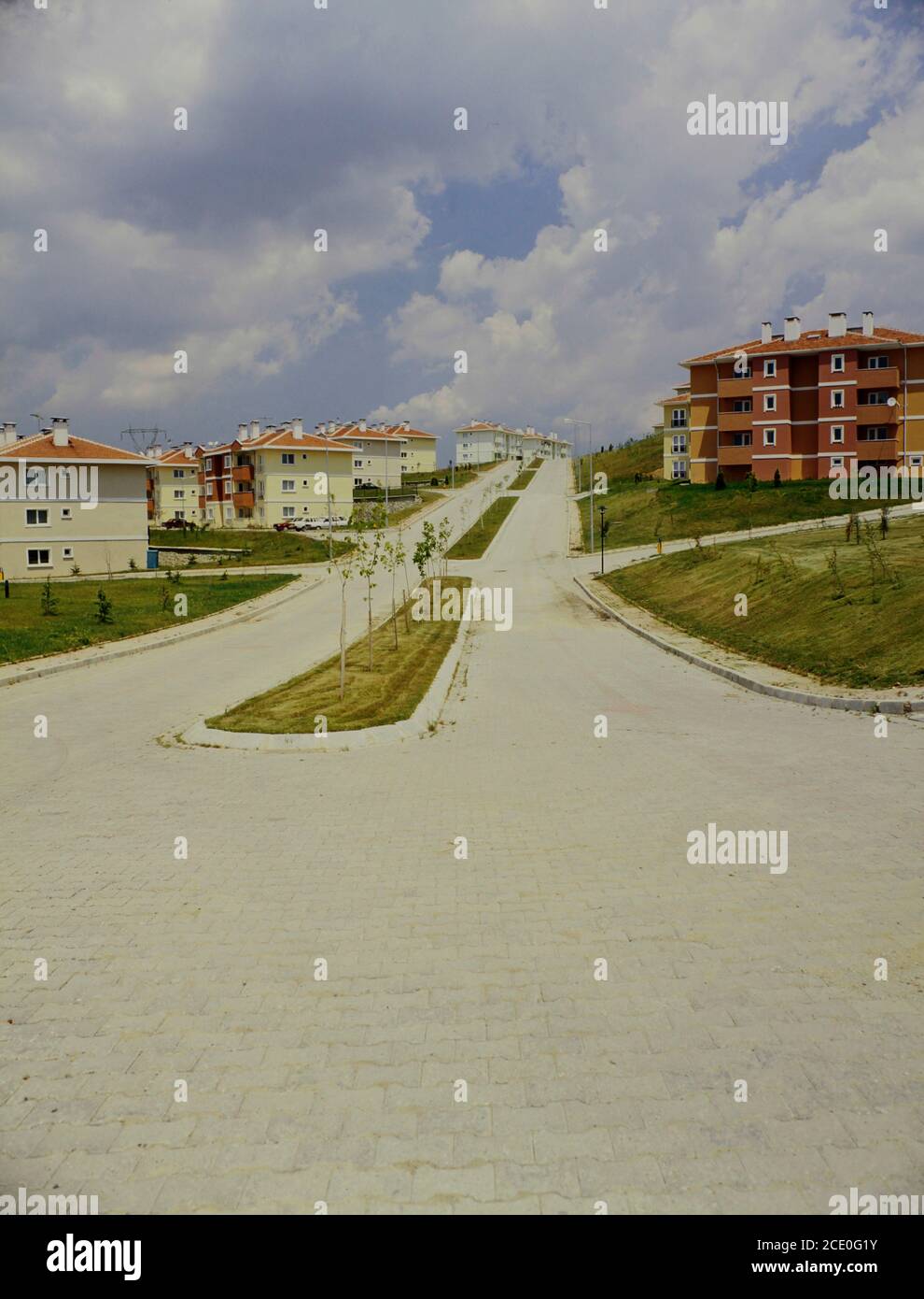 Specially produced robust buildings resistant to earthquakes. Modern ...