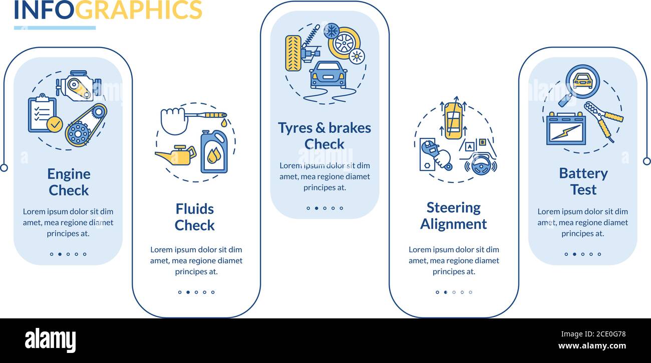 Maintenance check-up vector infographic template Stock Vector Image ...