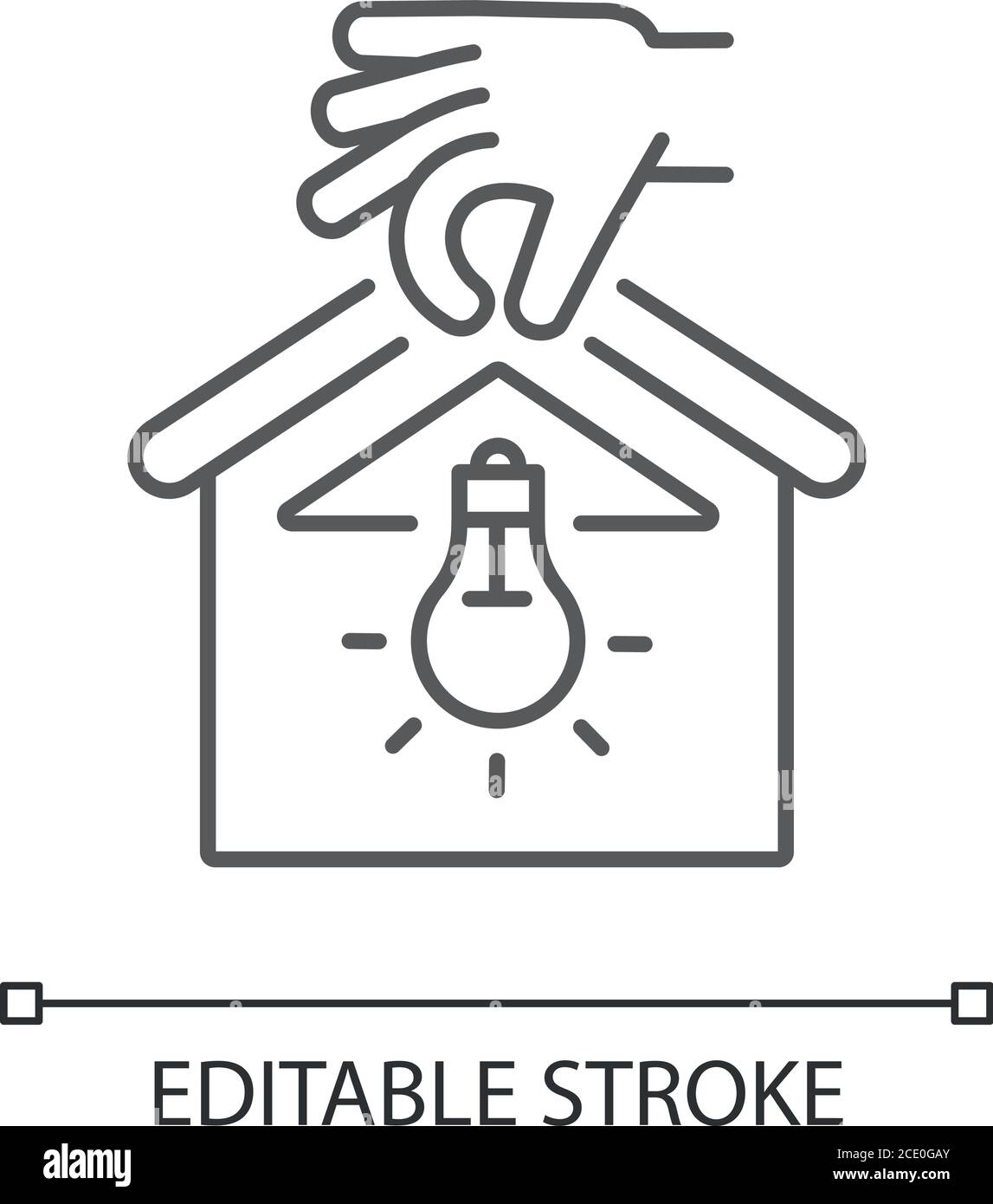 Lighting installation linear icon Stock Vector Image & Art - Alamy