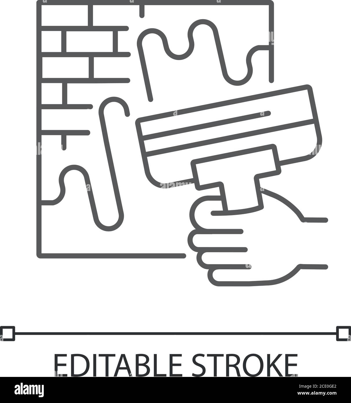 Wall putty linear icon Stock Vector Image & Art - Alamy