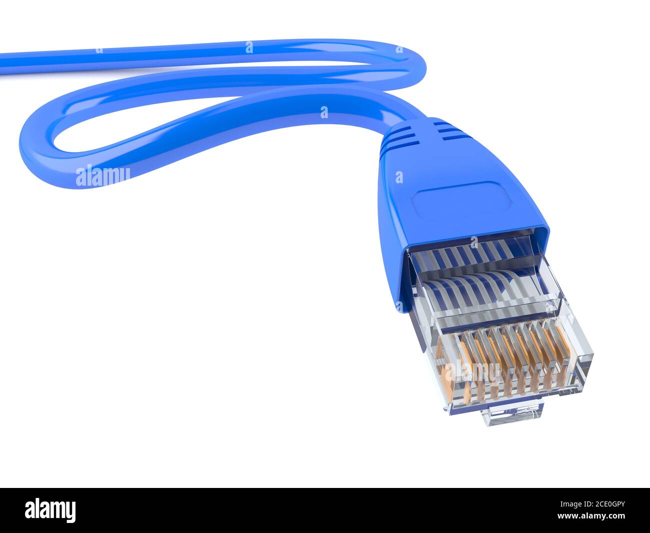 Network cable isolated on white background Stock Photo - Alamy