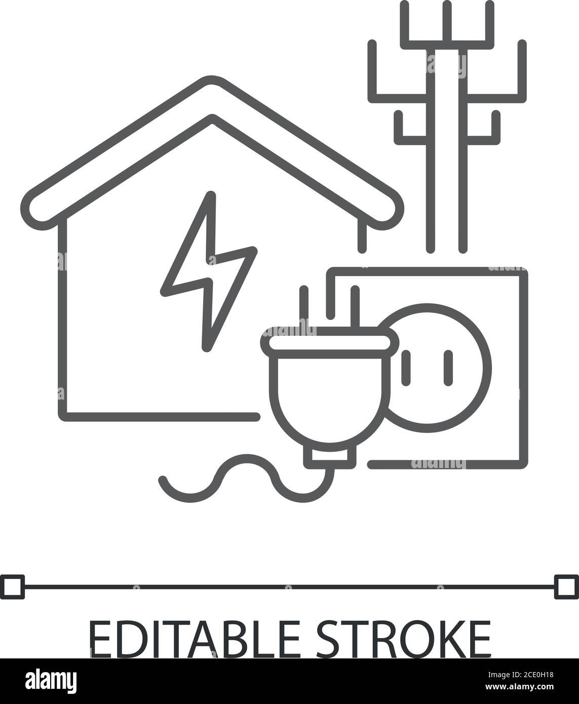 Domestic electricity power socket Stock Vector Images - Alamy