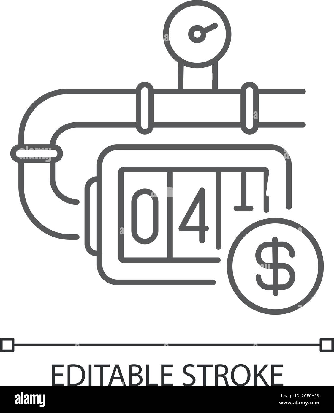 Counter installation linear icon Stock Vector Image & Art - Alamy