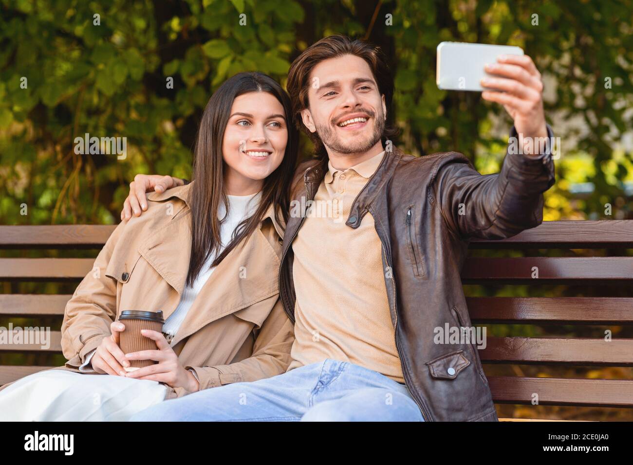 Taking selfie at picnic in park hi-res stock photography and images - Alamy