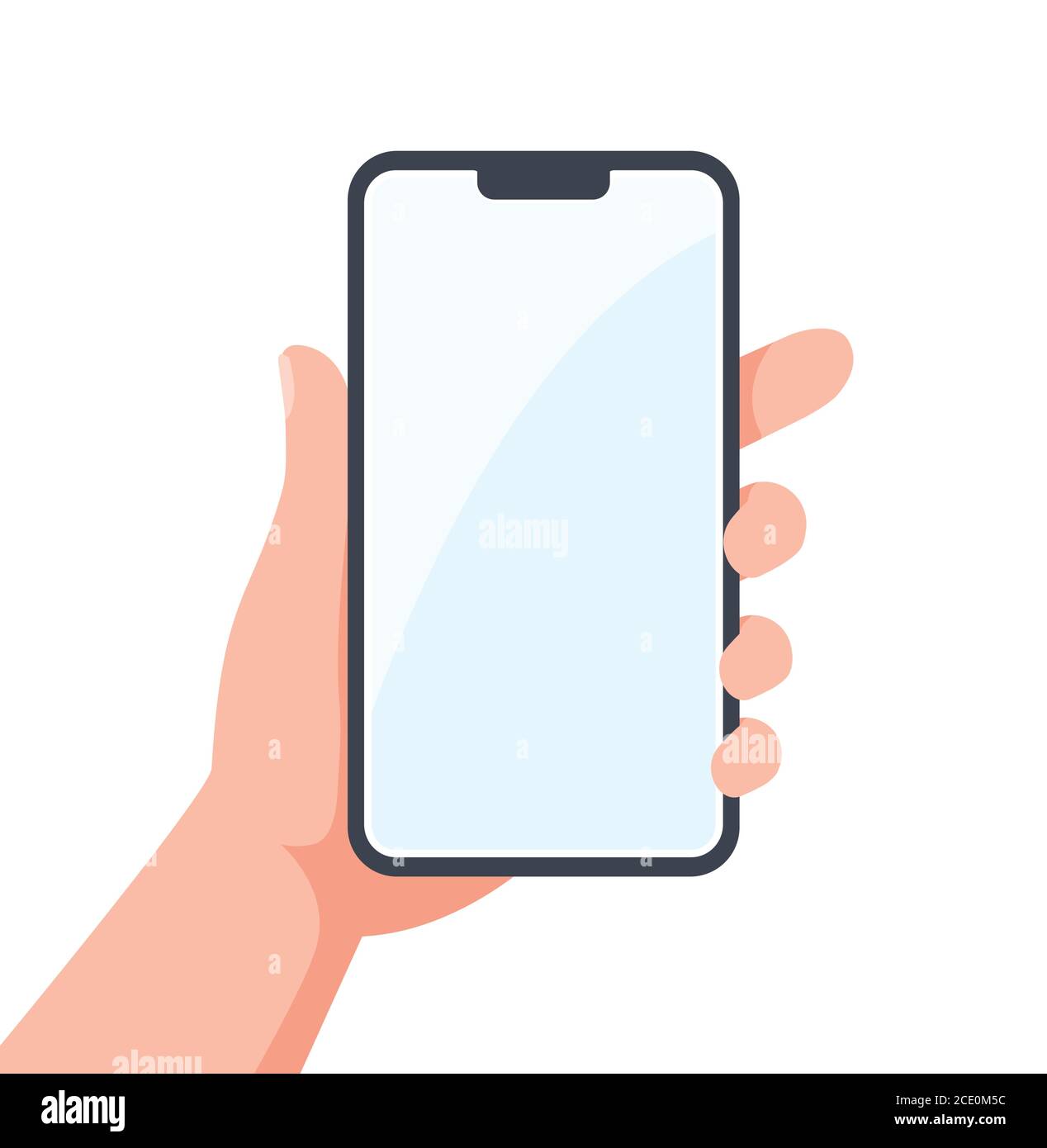 Hand using mobile app Stock Vector Images - Alamy