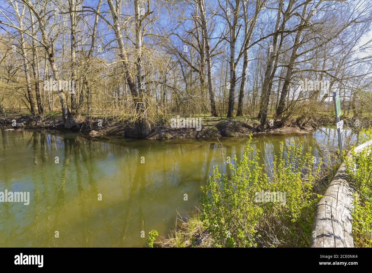 The confluence of the White (left) and Red Main to the river Main Stock ...