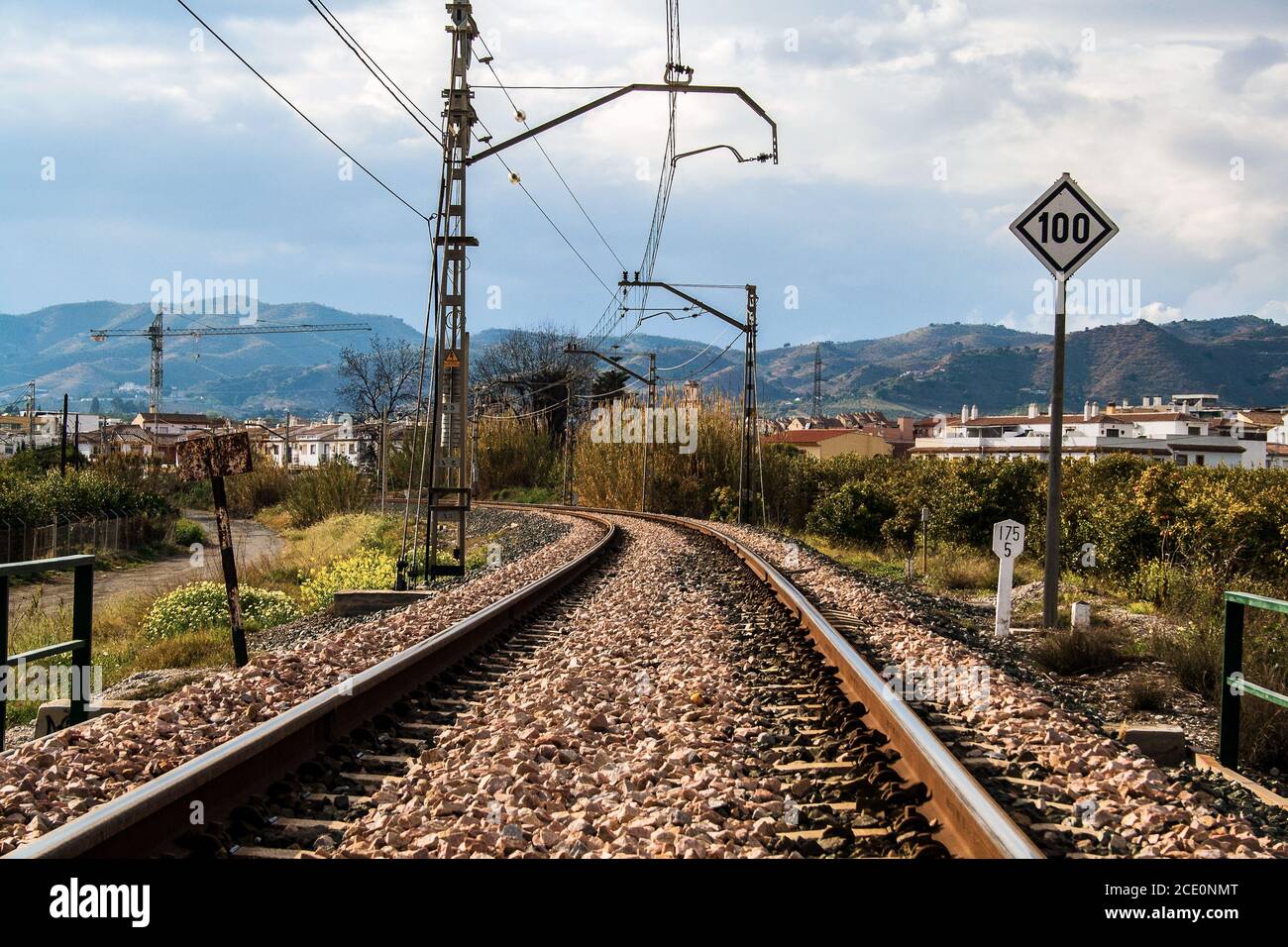Train track vector hi-res stock photography and images - Alamy