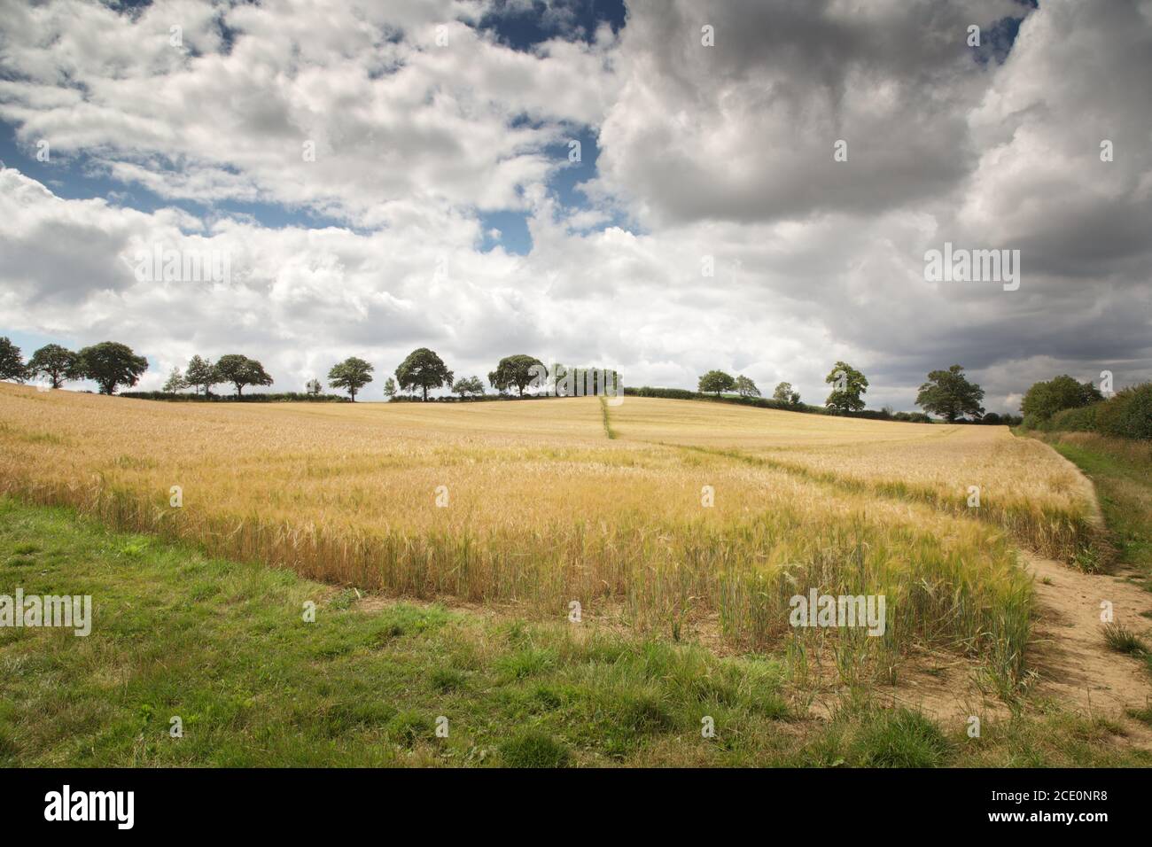 landscape image of farm land in the oxfordshire countryside england ...