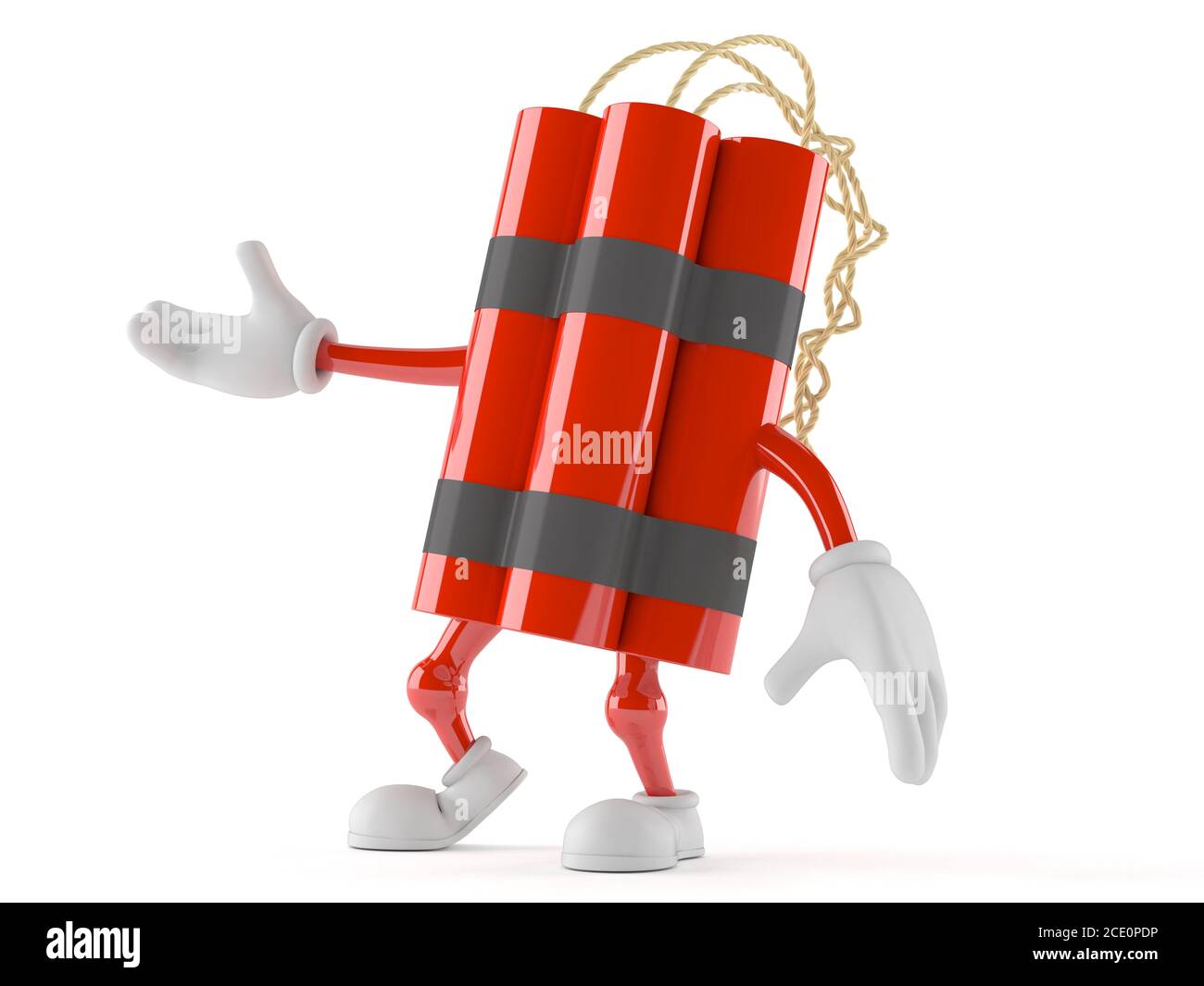 Dynamite character isolated on white background Stock Photo - Alamy