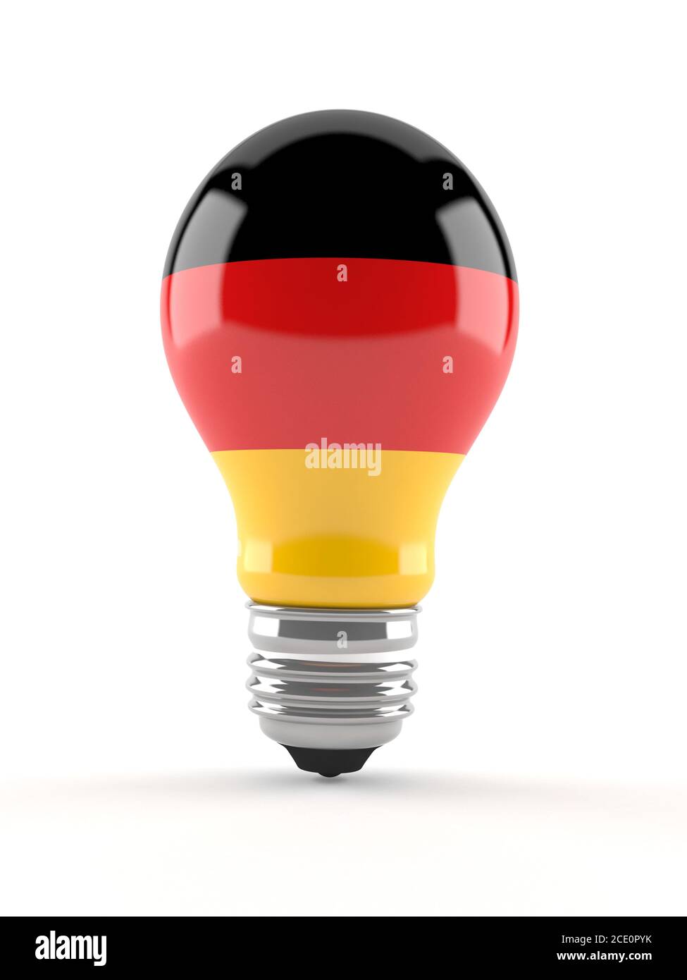 Light bulb with german flag isolated on white background Stock Photo ...