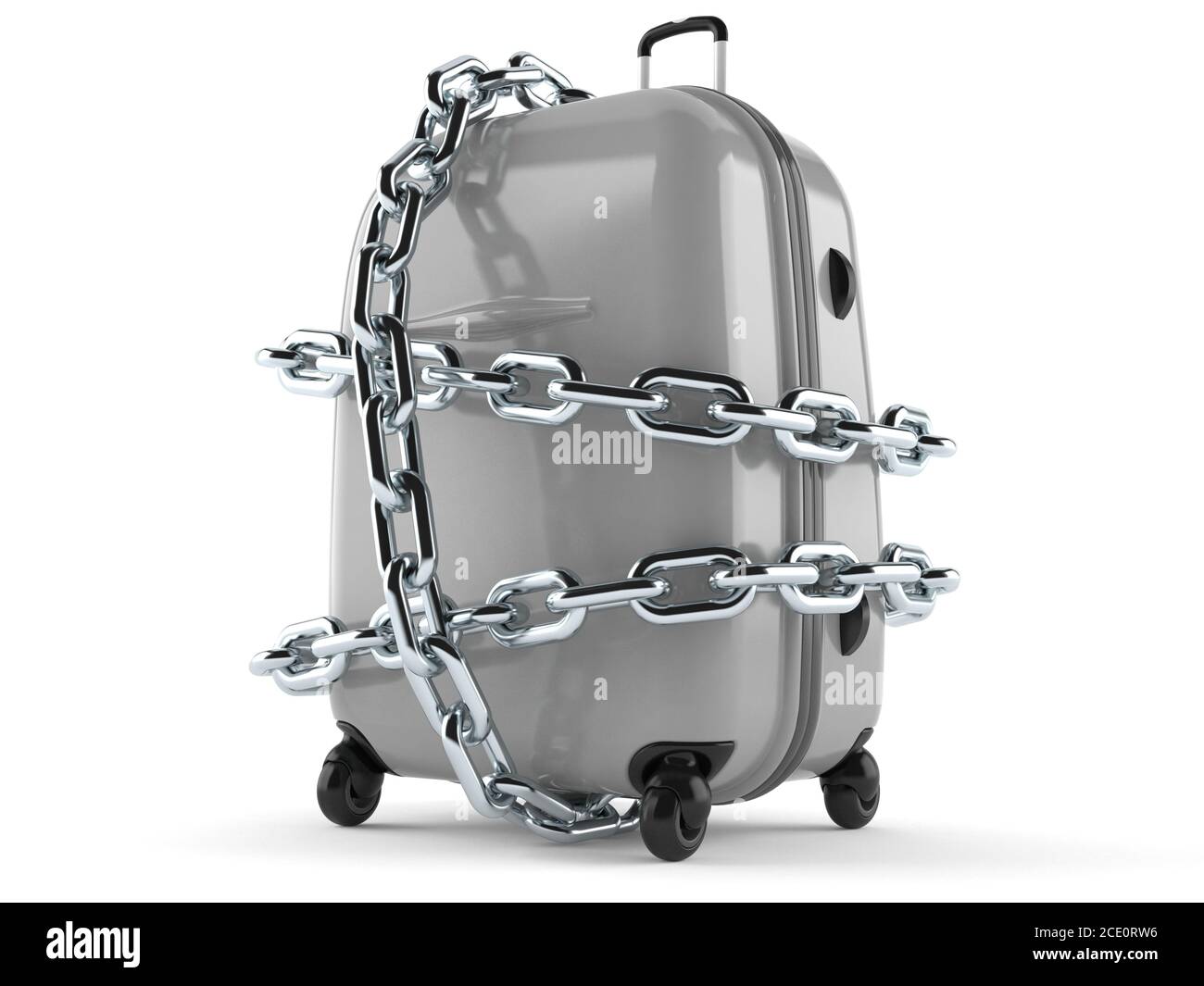 Suitcase protection isolated on white background Stock Photo - Alamy