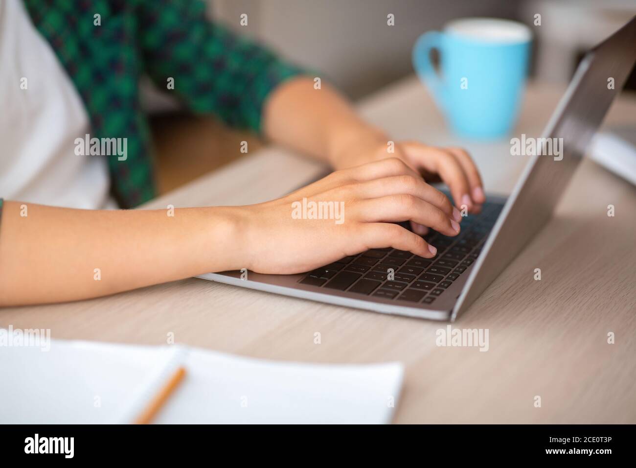 Nerd typing on keyboard hi-res stock photography and images - Alamy