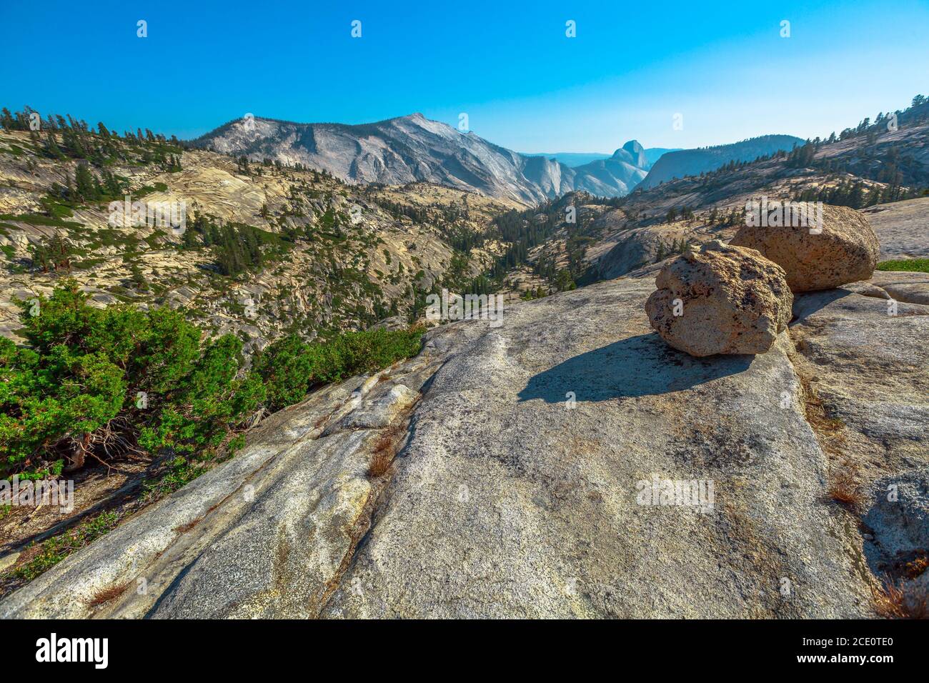 Panorama of Olmsted Point, off Tioga Pass Road in Yosemite National ...