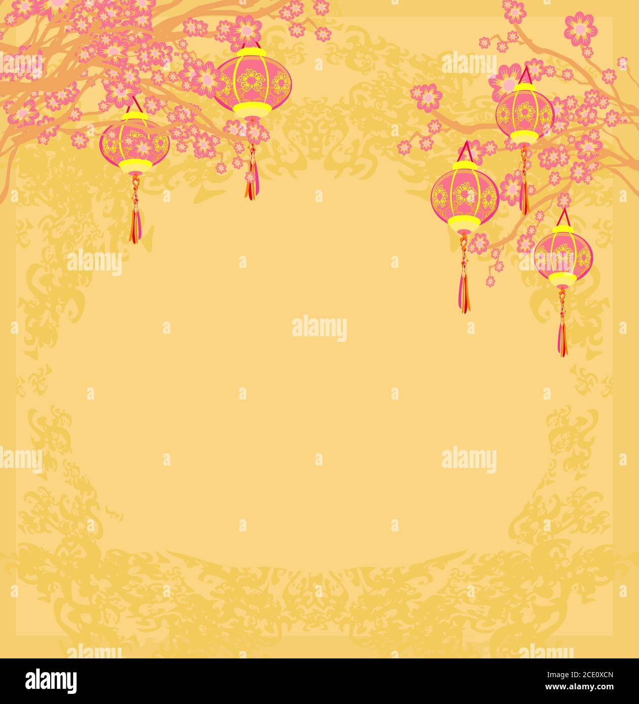 Lantern good luck peace prayer during autumn festival hi-res stock ...