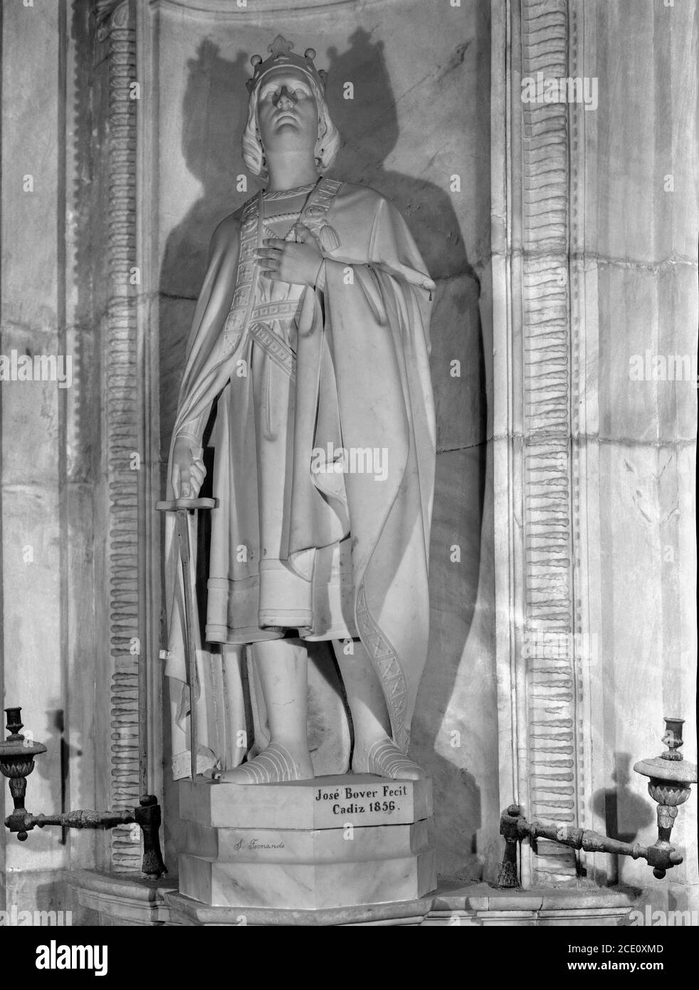 FERNANDO III EL SANTO - ESCULTURA REALIZADA EN 1856. Author: BOVER JOSE ...