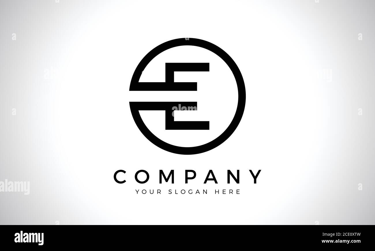 Initial Letter E Logo With Creative Modern Business Typography Vector ...