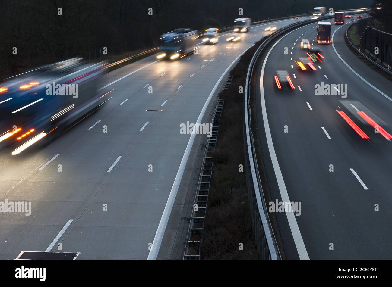 motorway at night Stock Photo - Alamy