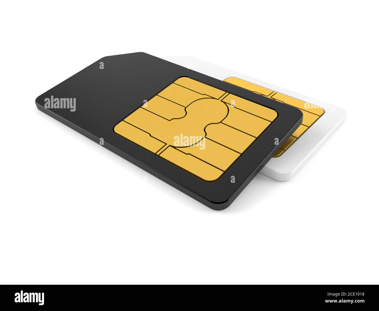 SIM cards isolated on white background Stock Photo - Alamy