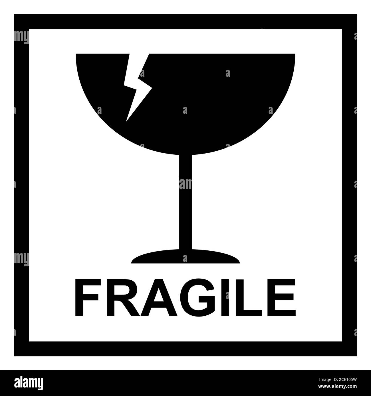 Glassware Safety Symbol Broken