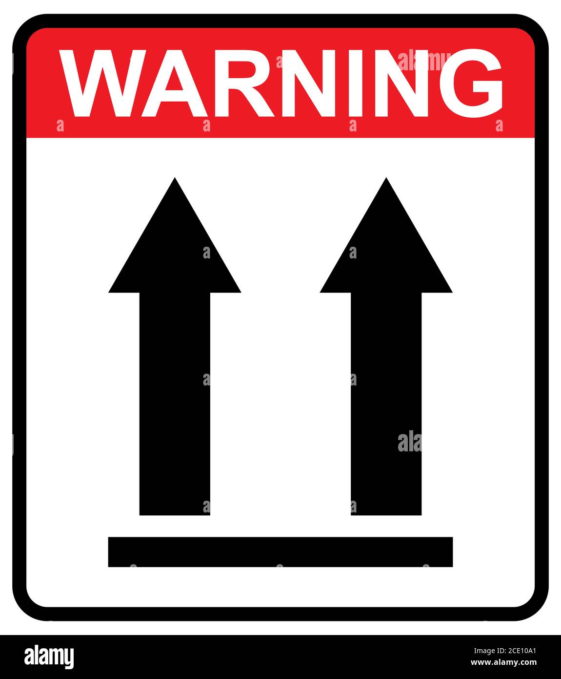 This side up warning flat icon isolated on white background. Package ...