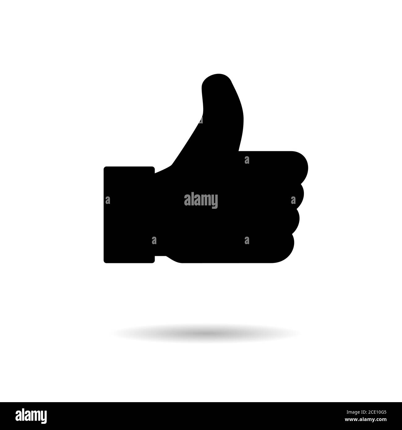 Social thumbs up, ok, like symbol for web. Media button sign, flat ...