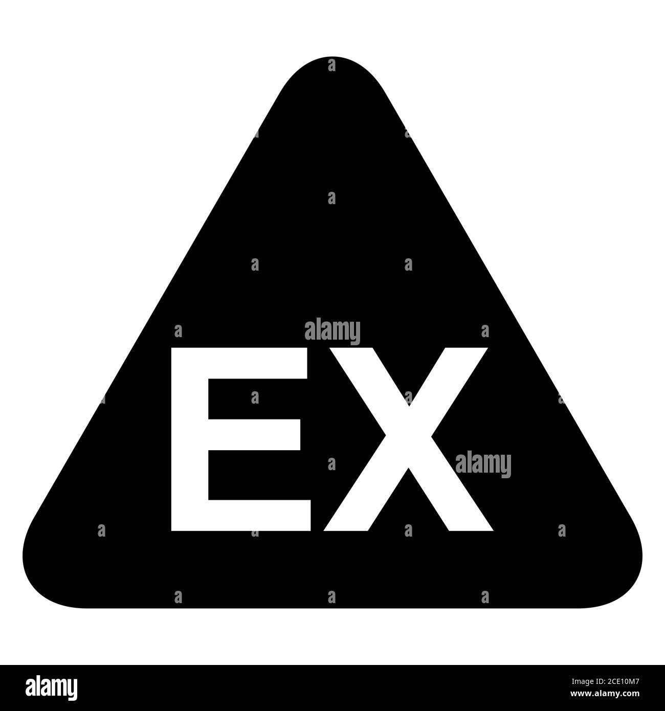 Explosive EX icon, danger symbol isolated on white background. Vector ...