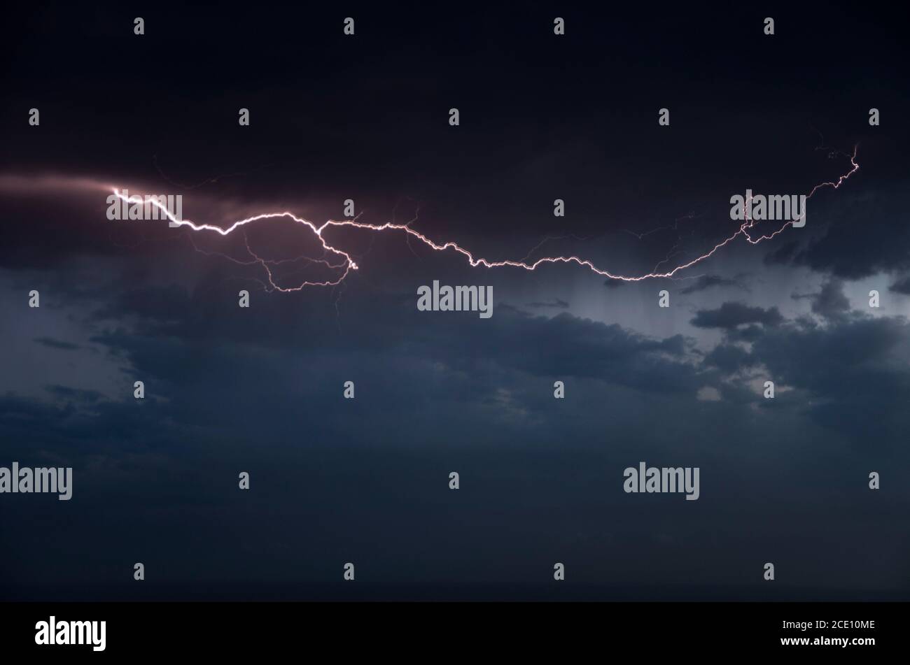 Lightning during a "cold drop" storm Stock Photo - Alamy