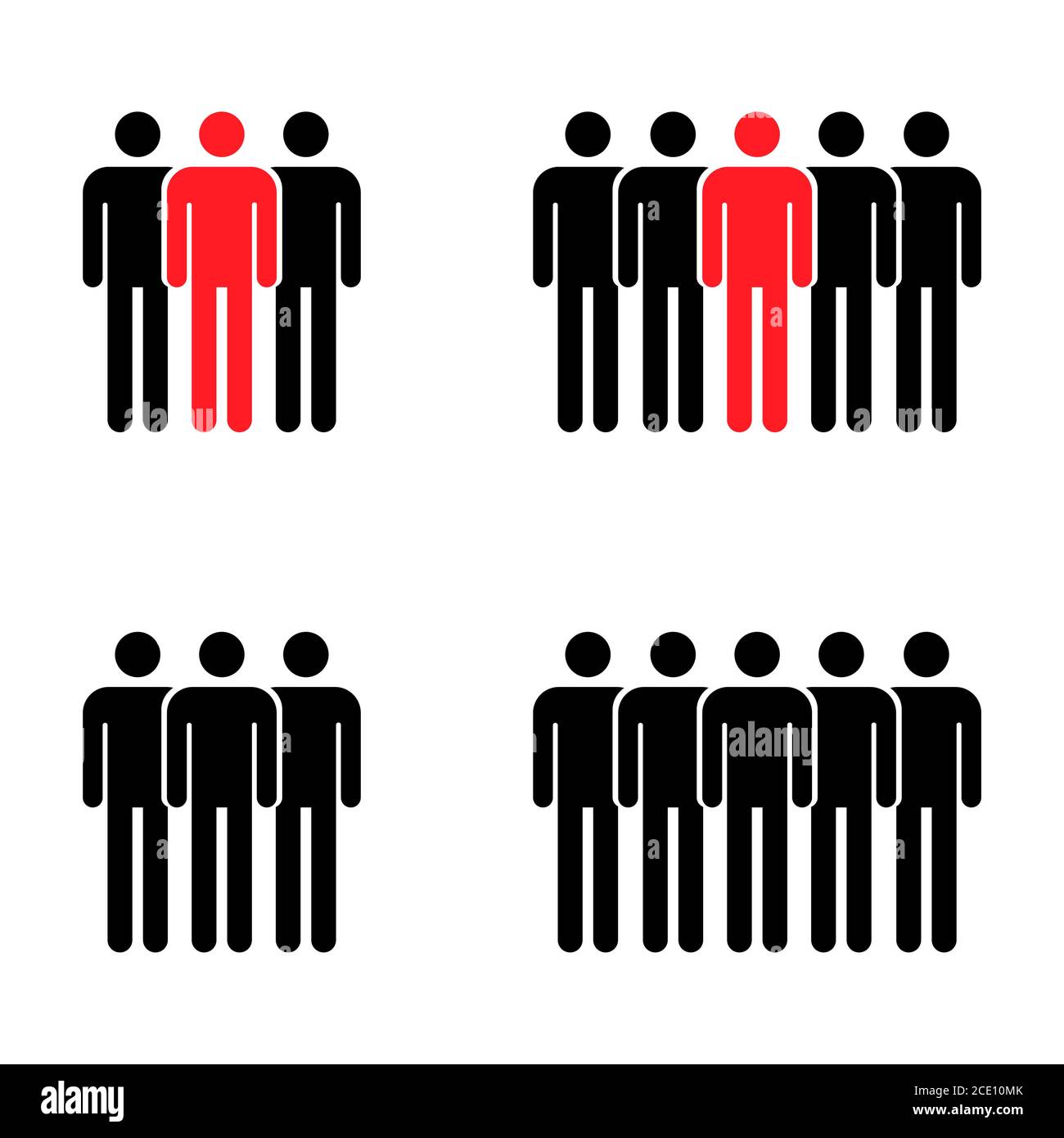 Grouping people collection flat icon isolated on white background ...