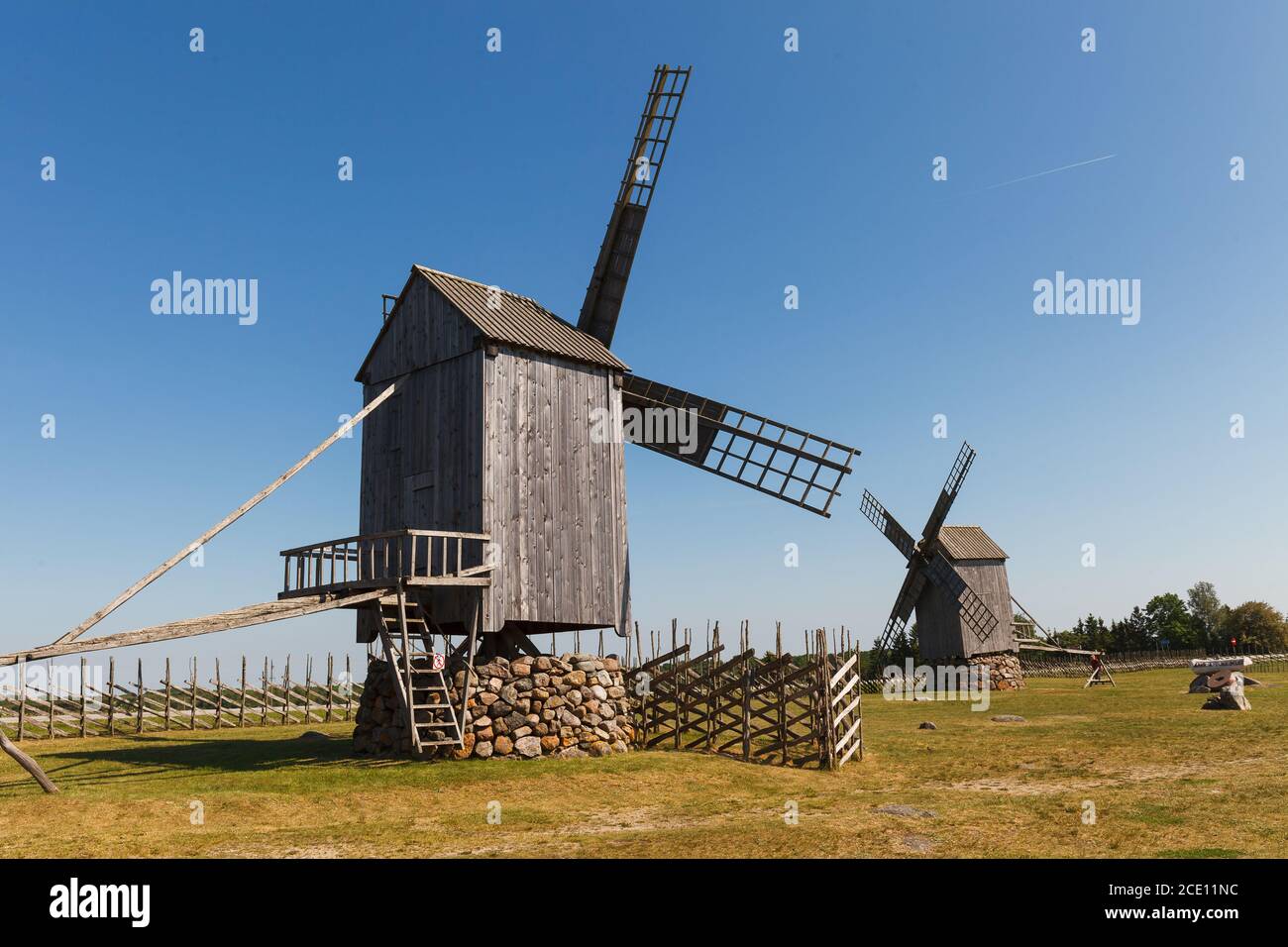 Old windmill in Angla Heritage Culture Center. A Dutch-style windmills ...