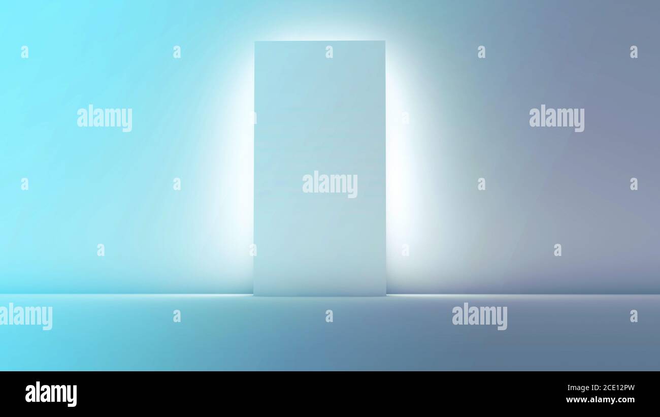 architectural installation of simple structural background of a doorway ...
