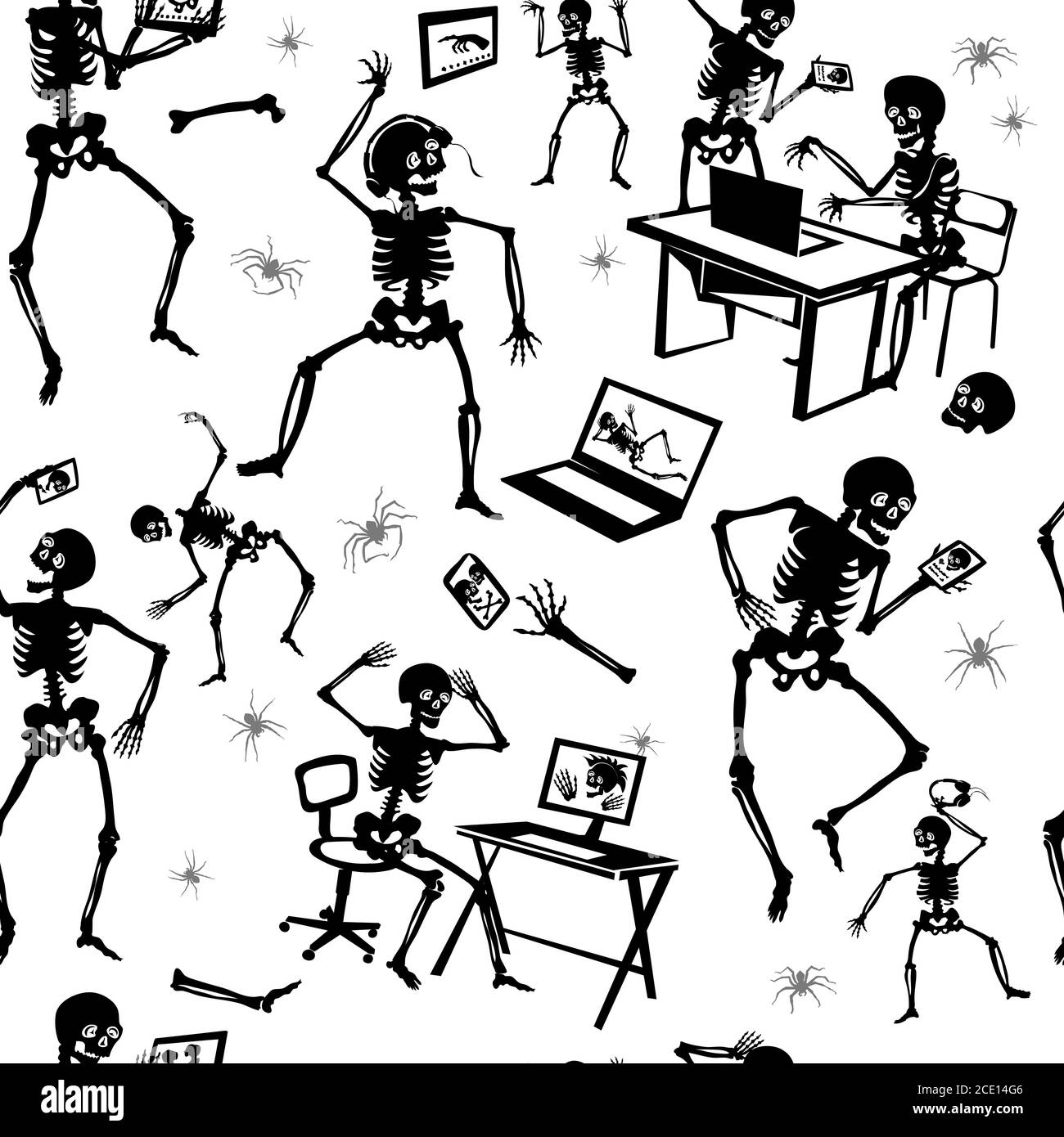 Pattern, background, black and white, silhouette, skeleton ...