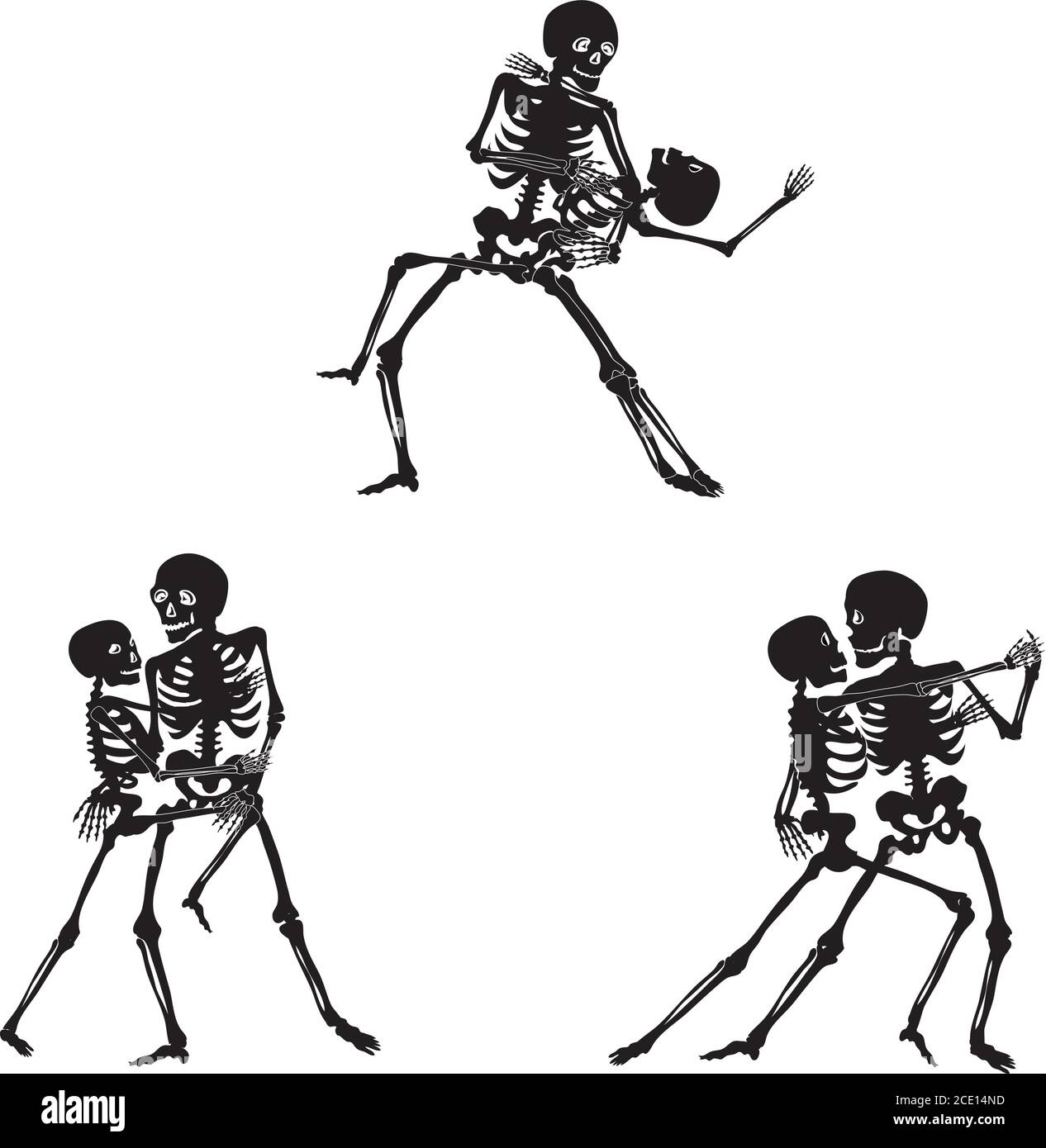 Skeleton silhouette drawing hi-res stock photography and images - Alamy