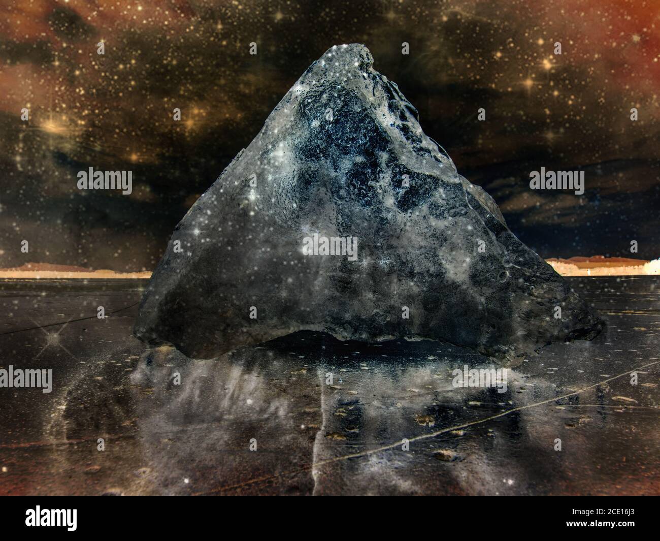 Symbol of harsh winter. The rays of the sun form rainbow shadows Stock ...