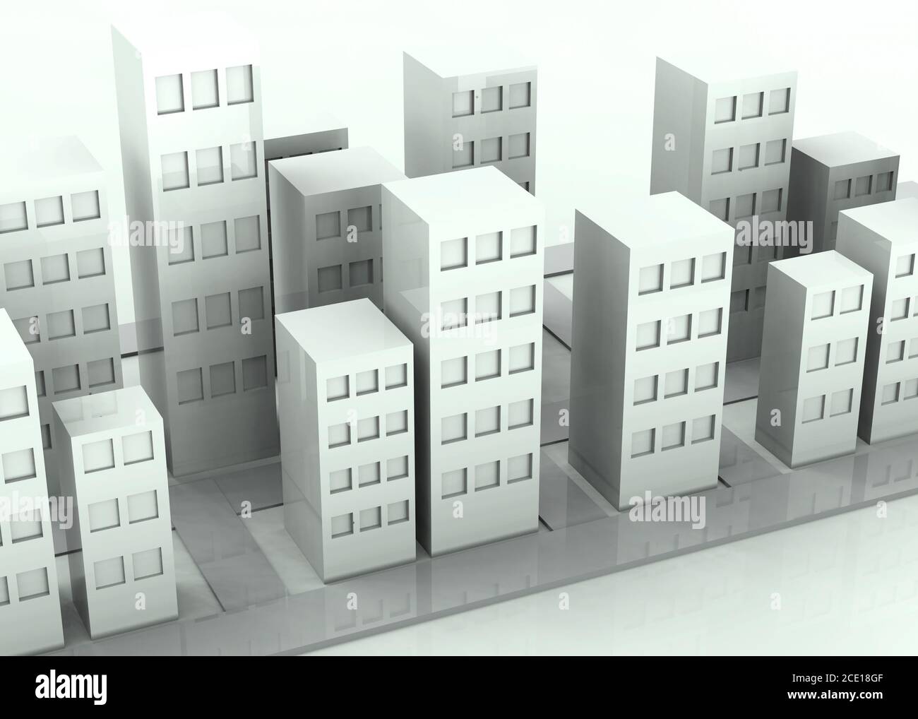 3d digital city skyline hi-res stock photography and images - Alamy