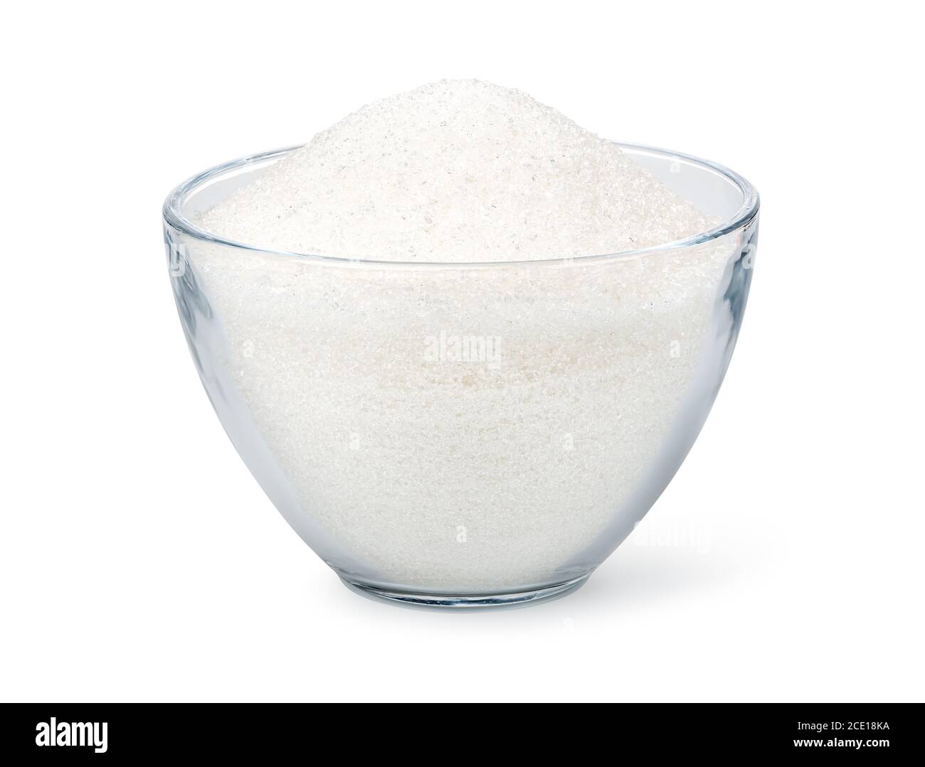 Sugar in transparent bowl Stock Photo - Alamy