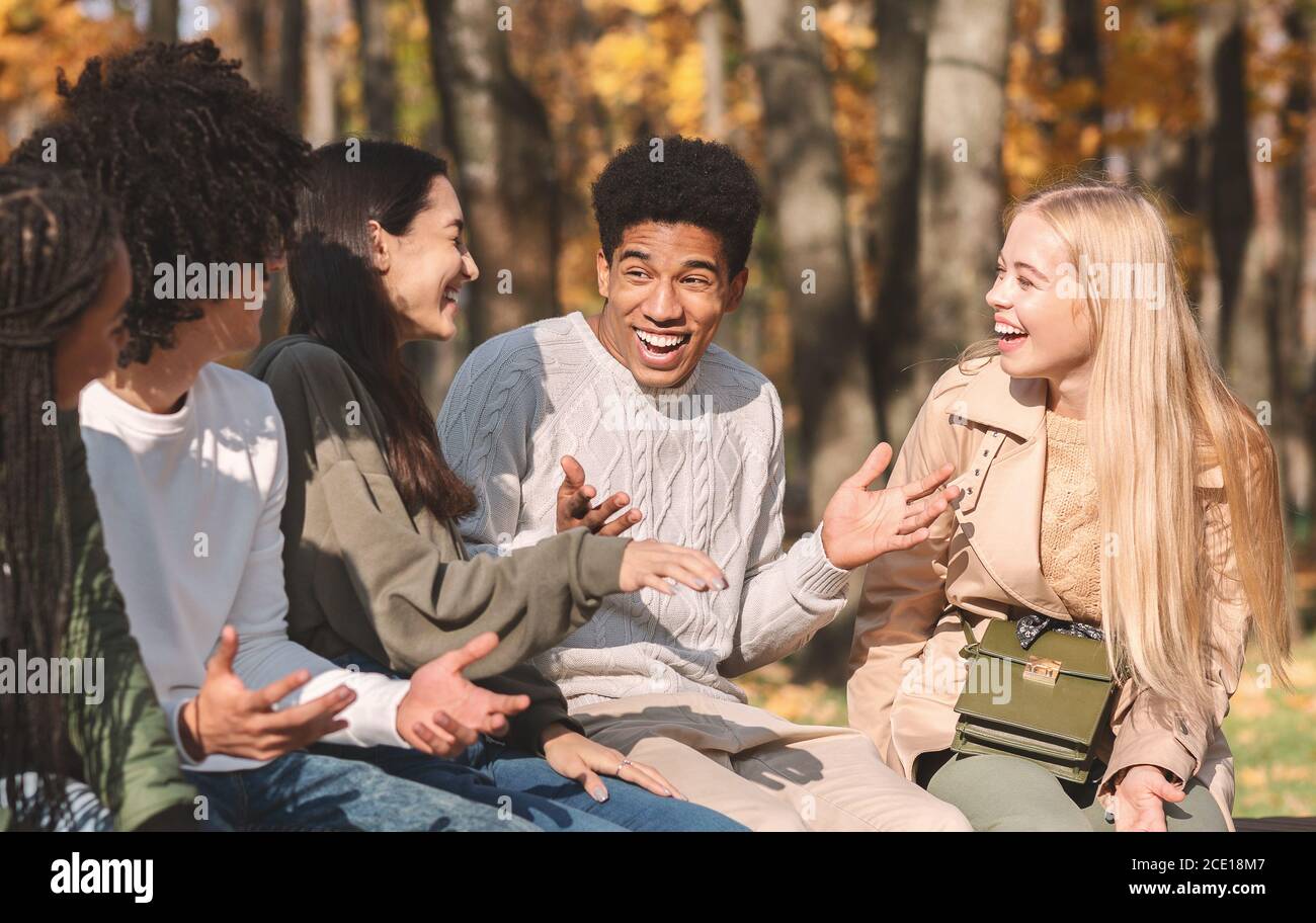 Group Of Teenagers Laughing