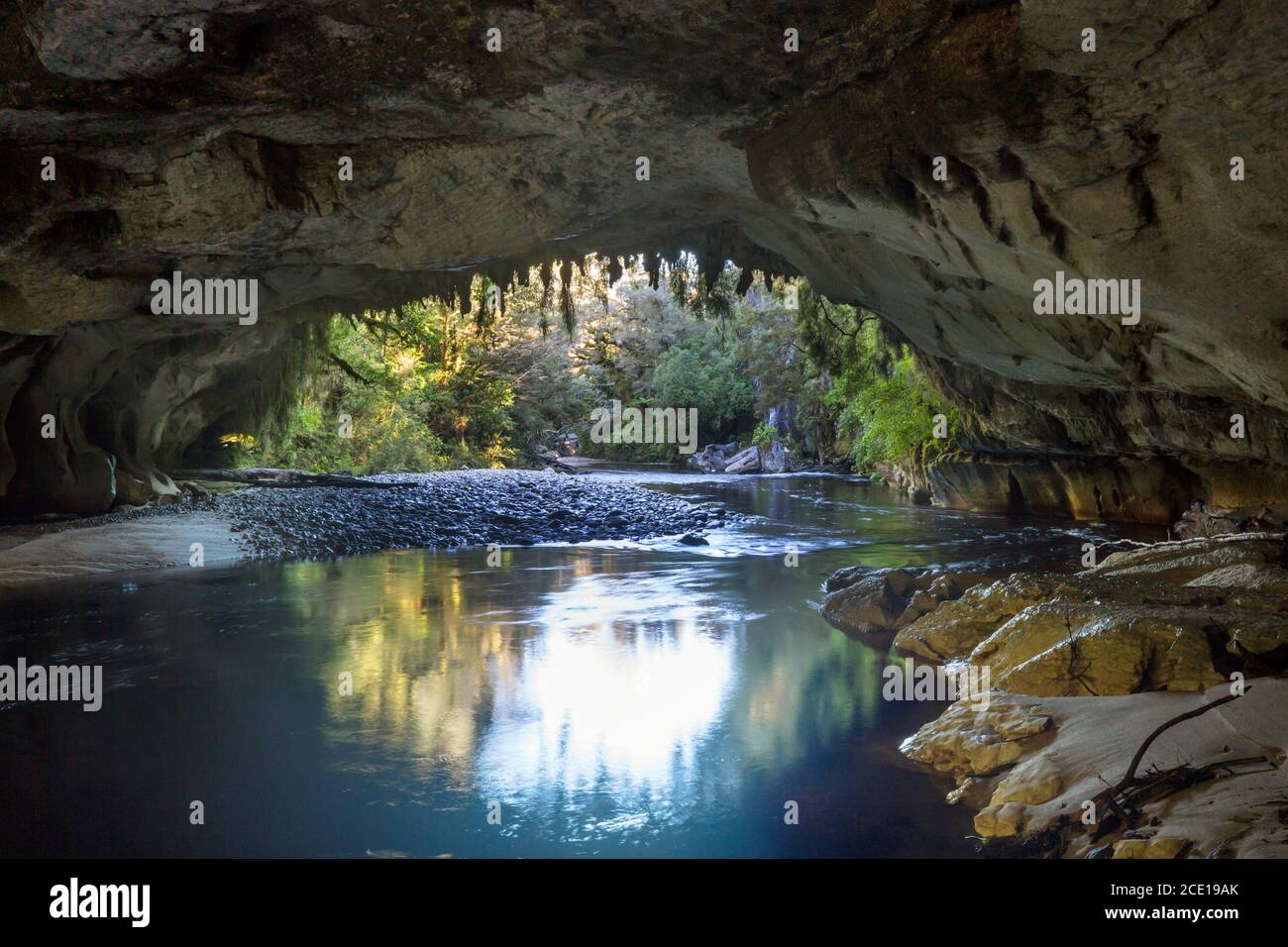 New Zealand cave Stock Photo - Alamy