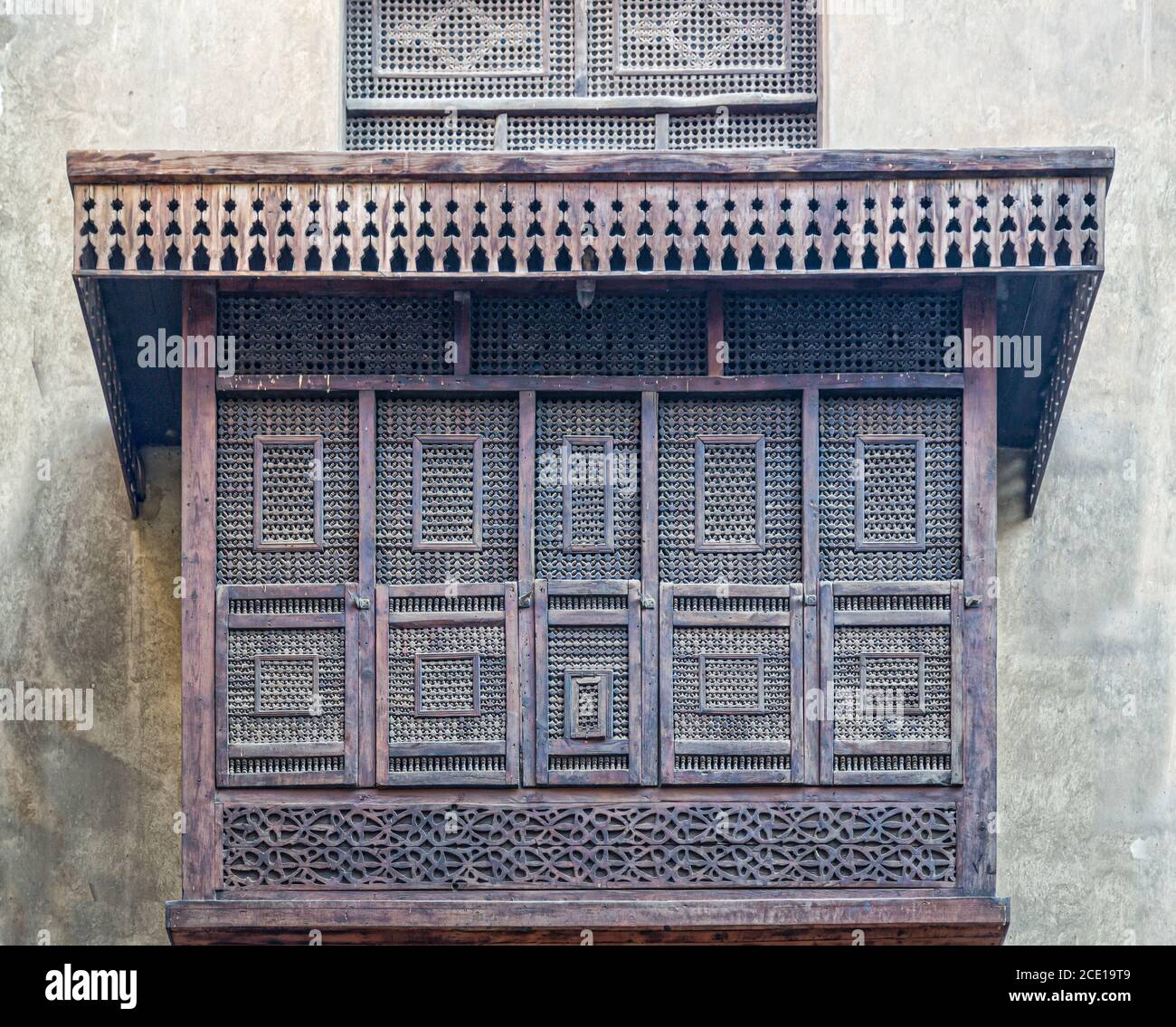 Mashrabia (Wooden window) in Bait al Suhaymi (House of Suhaymi), Cairo ...