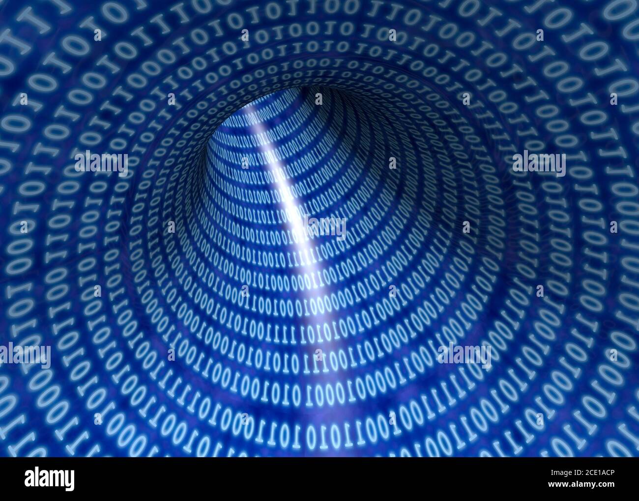 Tunnel of Binary Numbers - 3D Stock Photo - Alamy