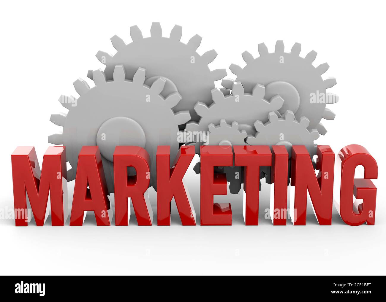Marketing and gear - 3D Stock Photo - Alamy