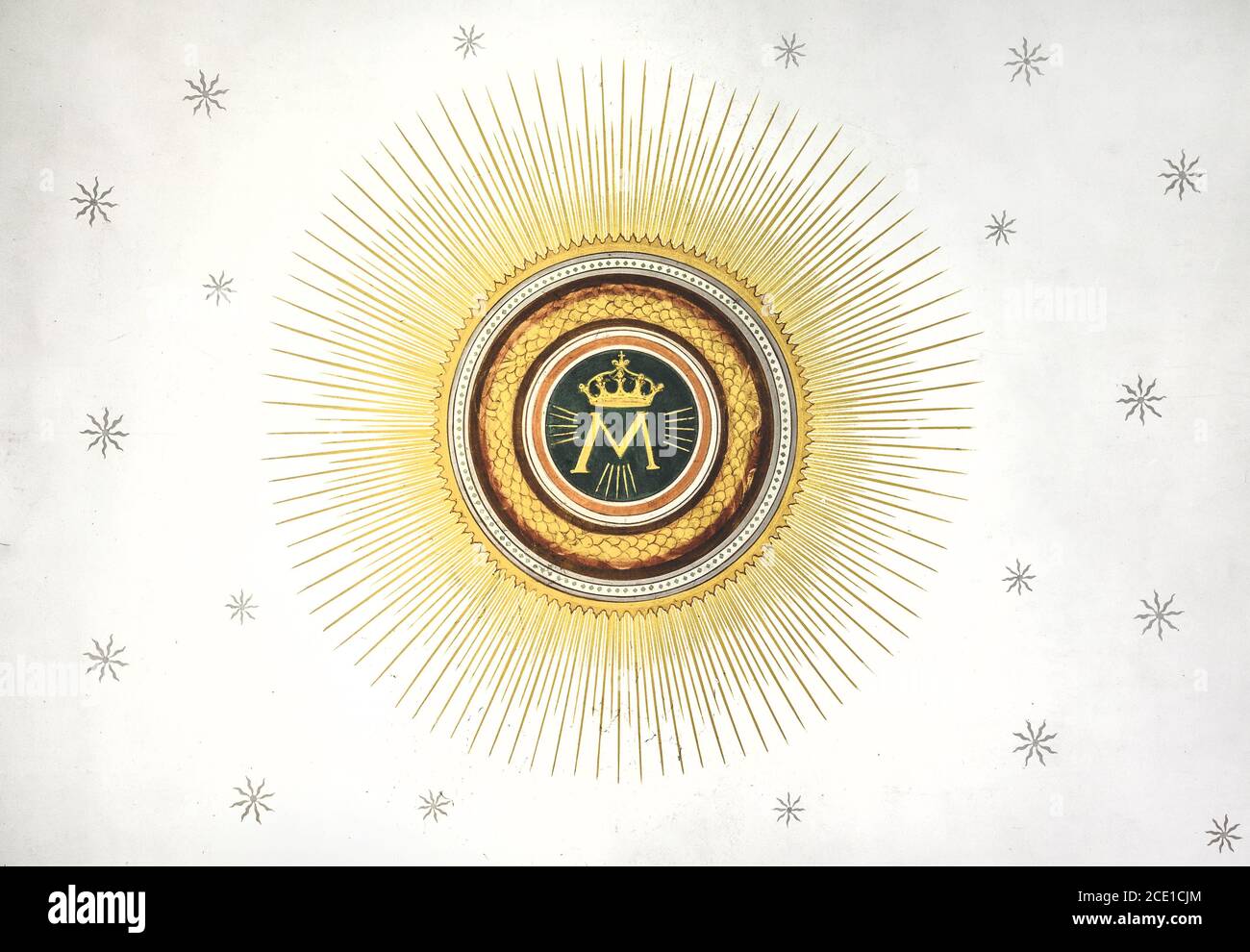 Monogram of Virgin Mary Stock Photo - Alamy