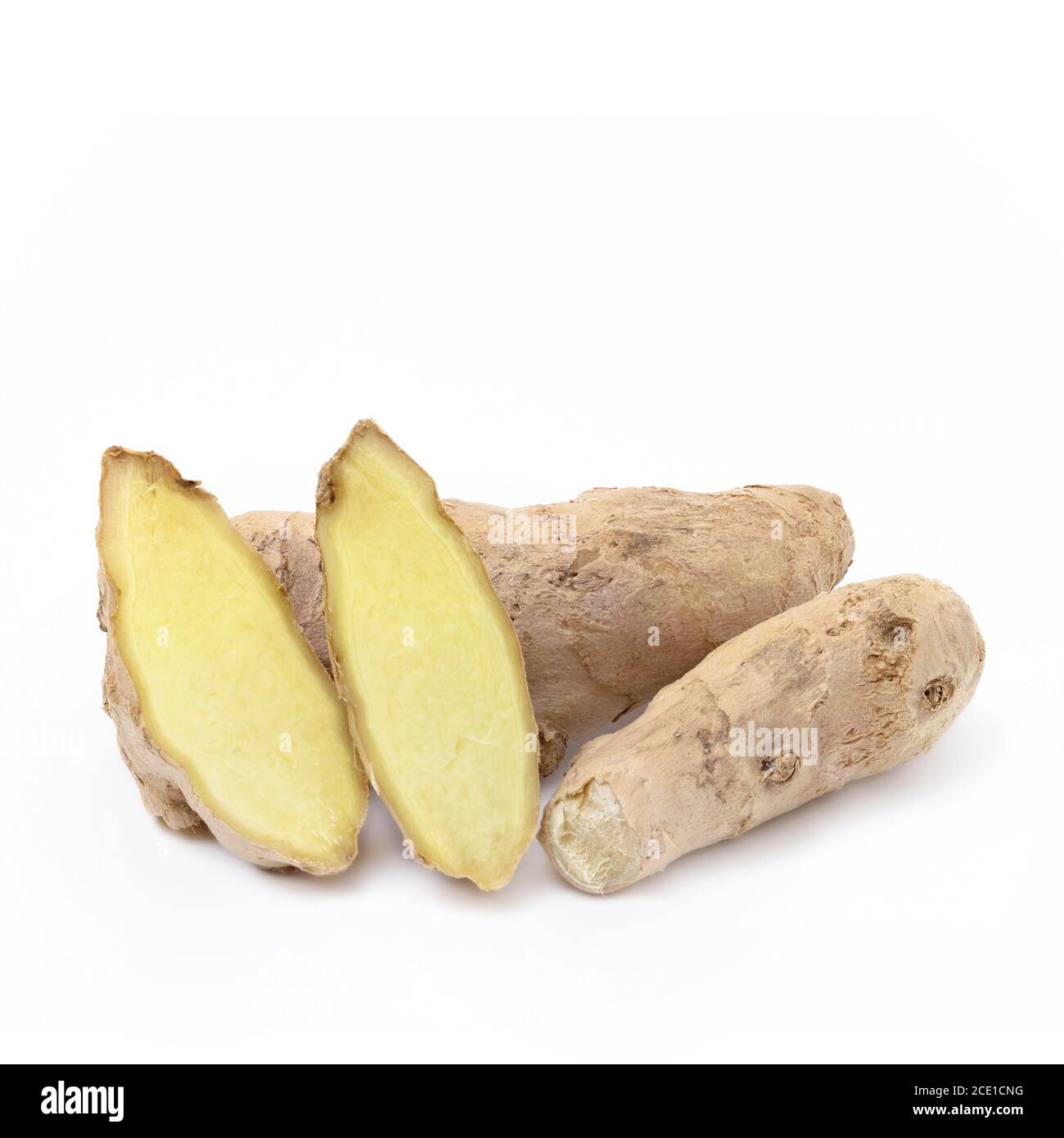 Fresh ginger isolated on white Stock Photo - Alamy
