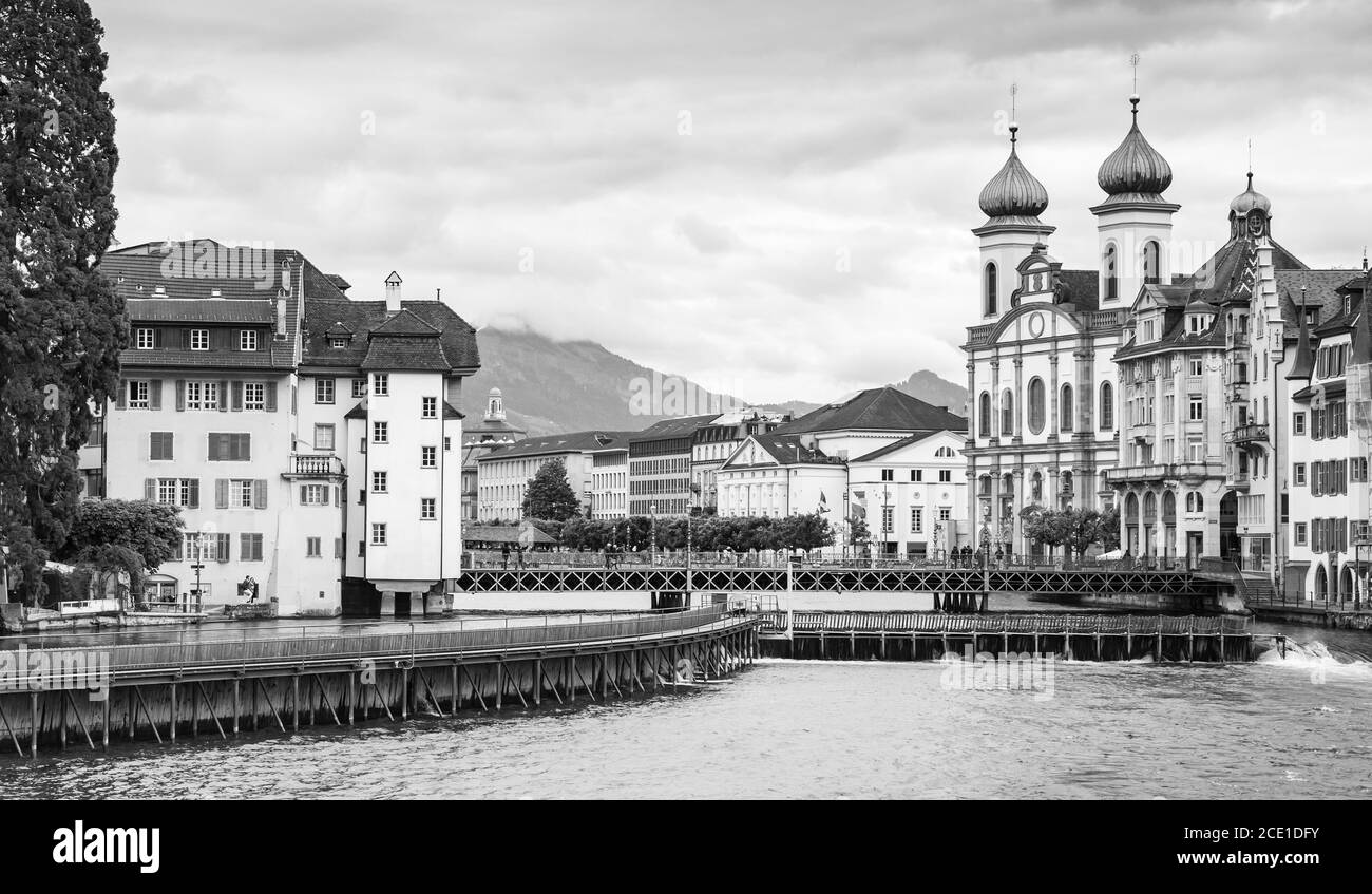 Lucerne street view Black and White Stock Photos & Images - Alamy