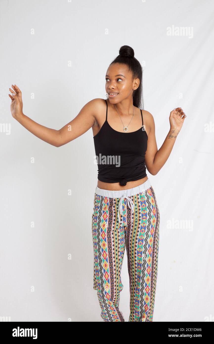 Pretty Black woman with a pleasing smile Stock Photo - Alamy