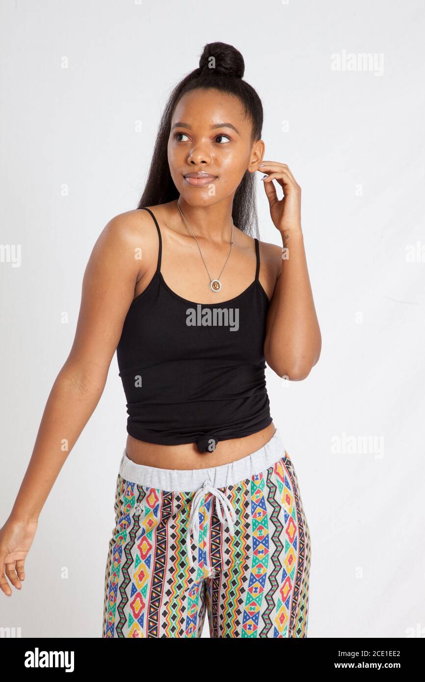 Pretty Black woman with a pleasing smile Stock Photo - Alamy