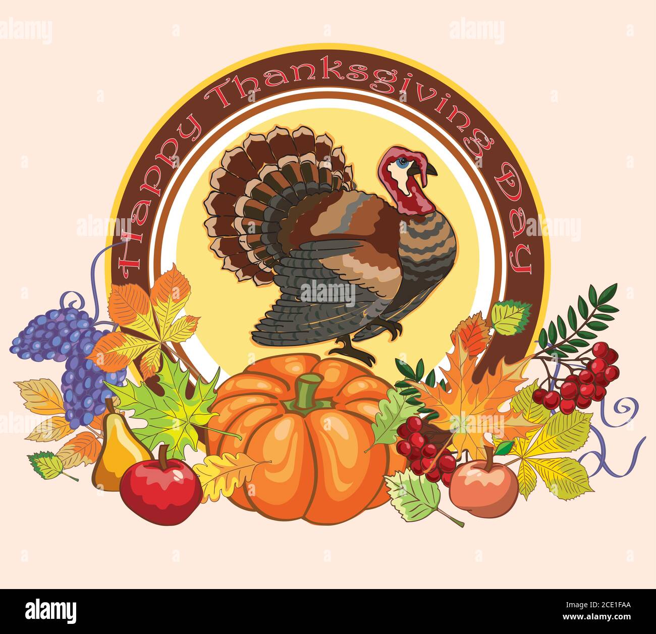 Thanksgiving, turkey, pattern, illustration, vector, element design ...